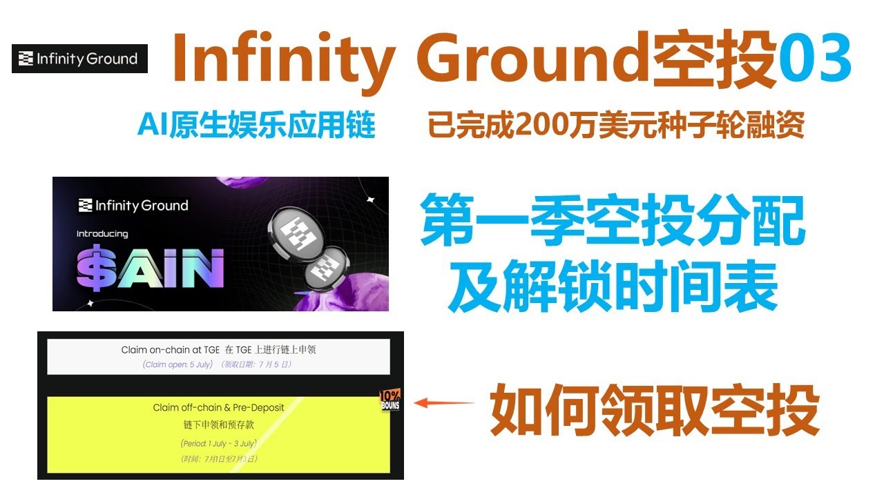 [418]InfinityGround第一季空投分配及解锁时间表 如何领取空投 2025年7月5日可领取空投 - YouTube