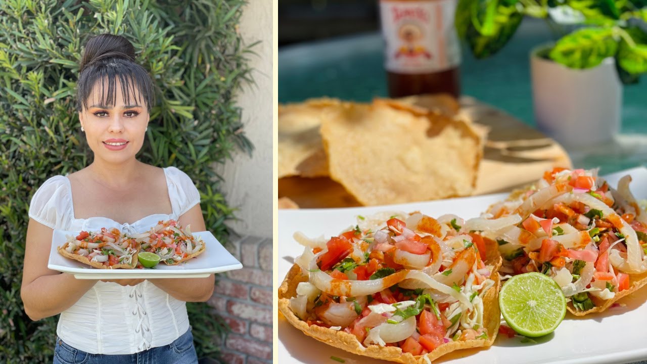 Las Mejores Tostadas de Cueritos con Repollo | Faciles y Deliciosas ...