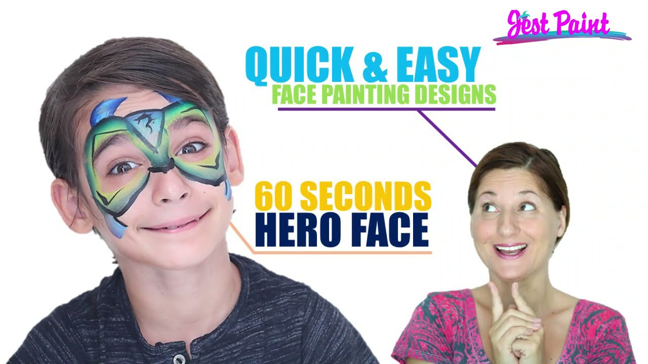 Simple Superhero Face Painting Ideas