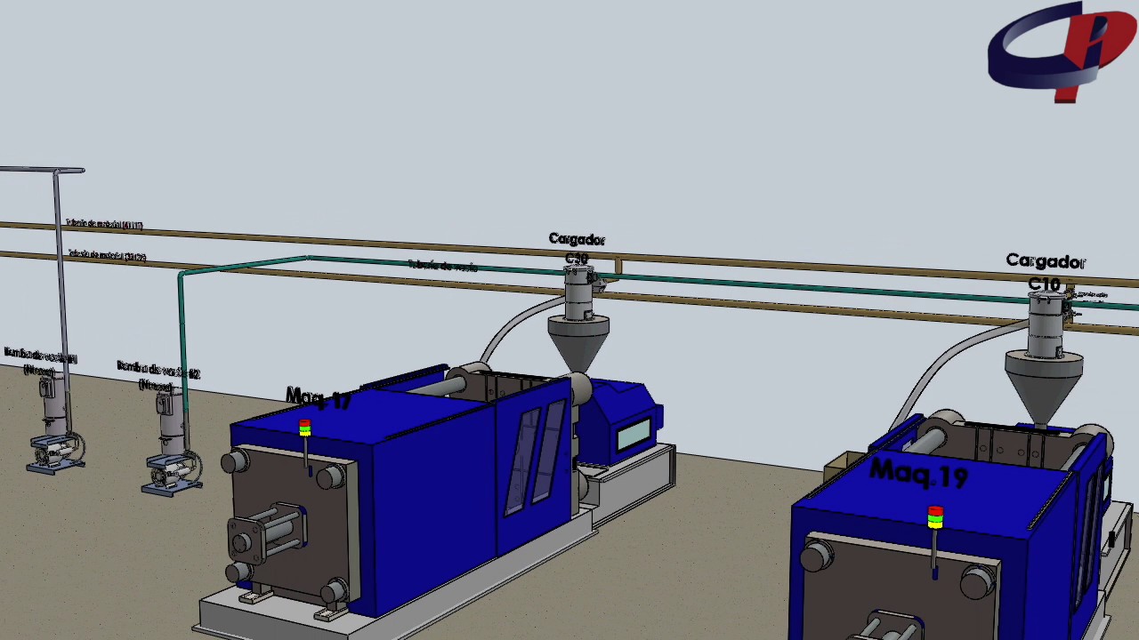 transportación neumática en planta de inyección de plastico - YouTube