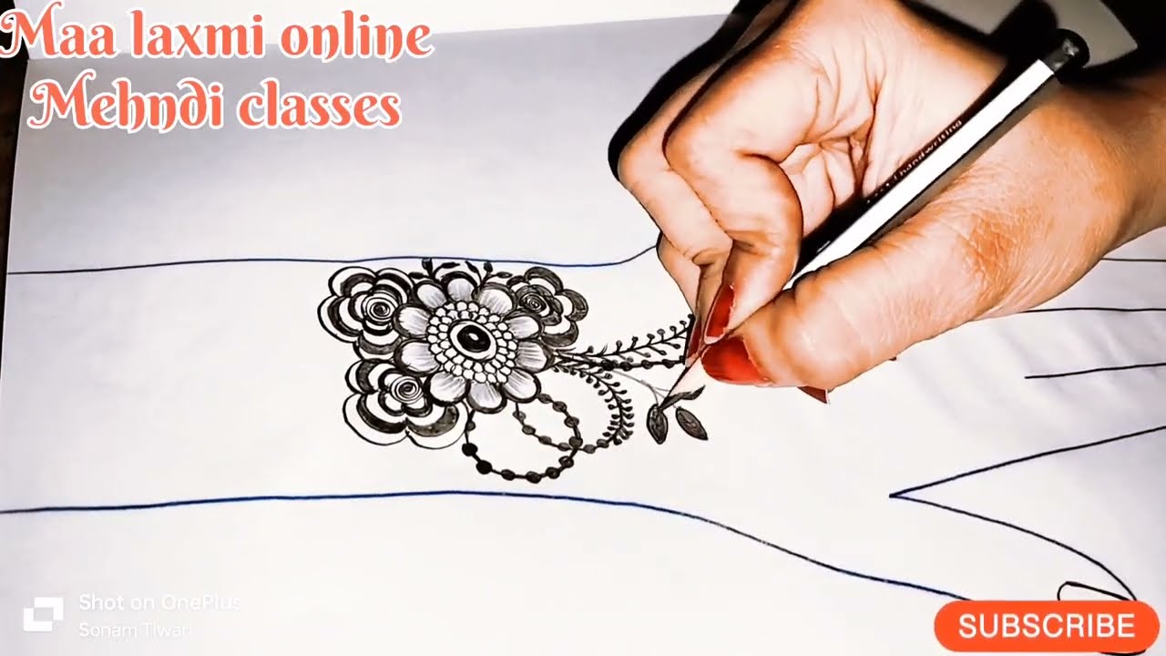 Pencil shading mehndi design || pencil mehndi design || Pencil Shading ...