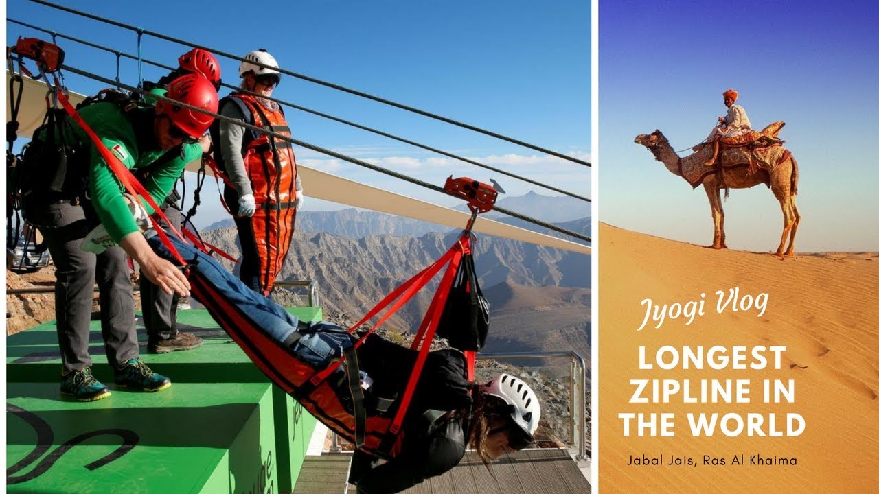 World's Longest Zipline, Ras Al Khaima, UAE. - YouTube