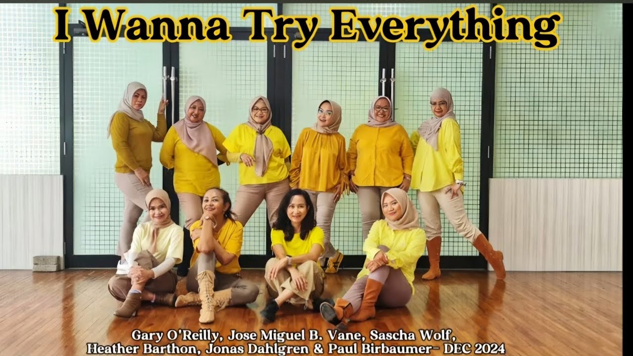 I Wanna Try Everything Linedance || Gary O'Reilly, Jose, Sasha, Heather ...
