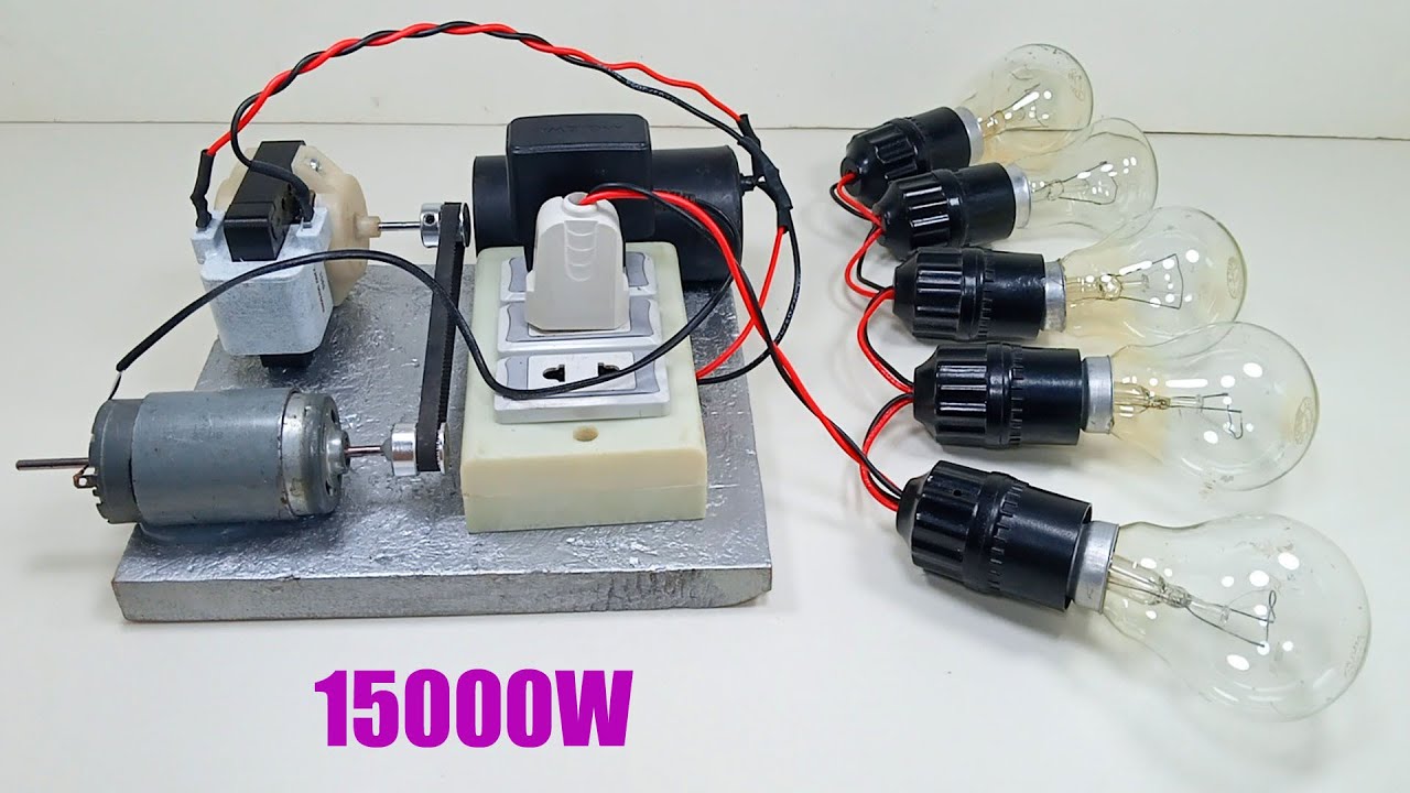 how to make 240V 15000w free electricity energy Using light bulb ...