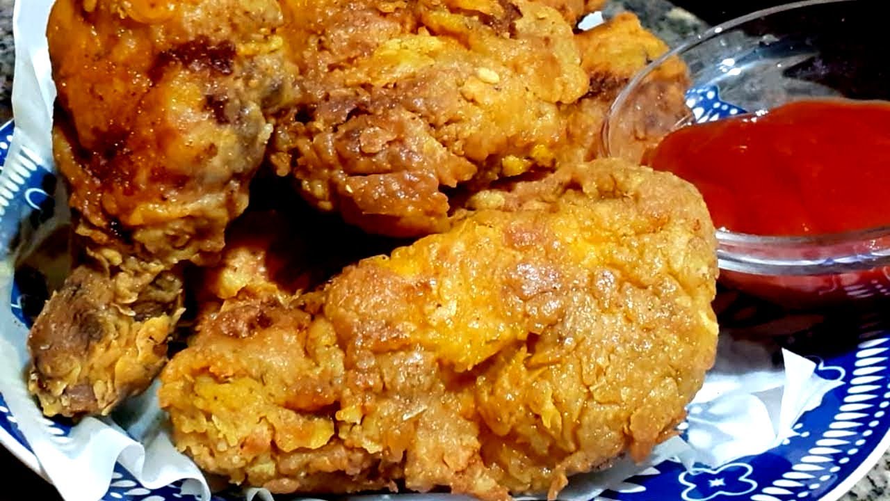 Juicy KFC Style Fried Chicken !! Roast Secret Recipe In Olive Oil ...