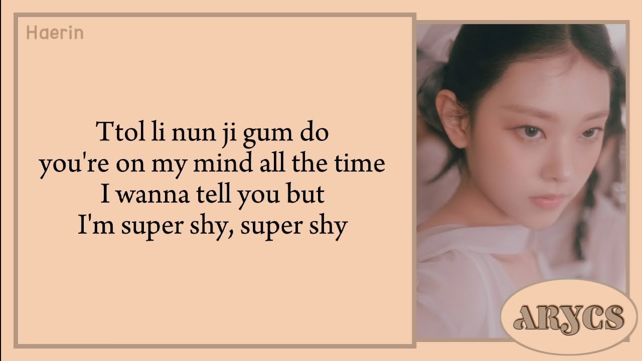 Newjeans (뉴진스) - Super Shy Easy Lyrics - YouTube
