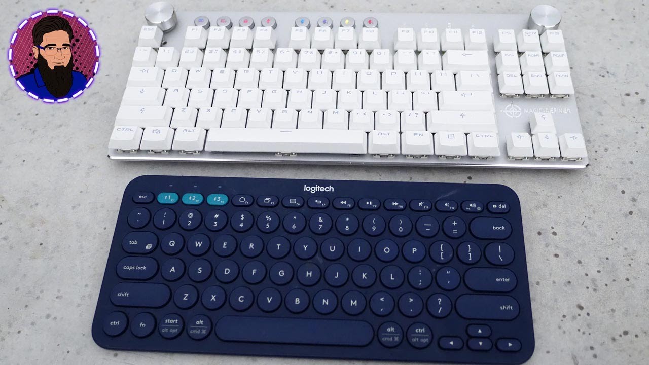 Mechanical Keyboard vs Membrane Logitech K380 - YouTube