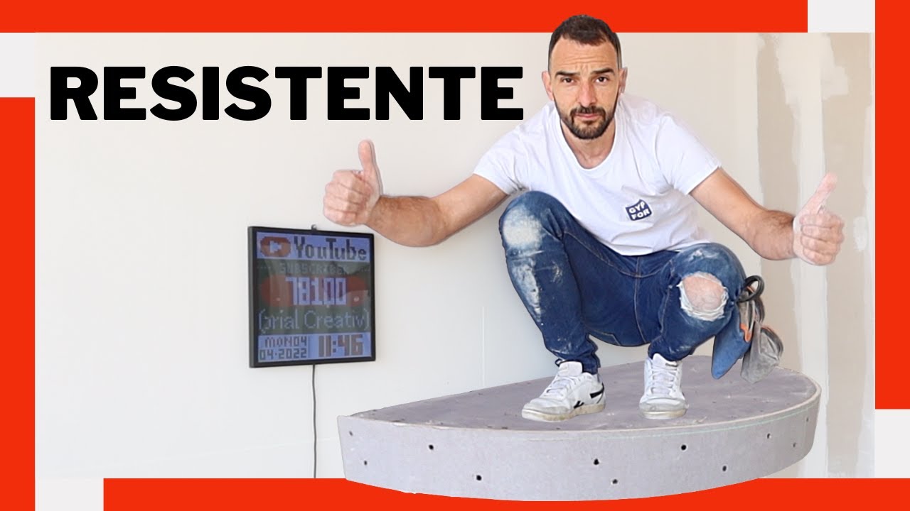 🔥 Cómo Hacer REPISA FLOTANTE o Estante 👉 Sobre una Pared de PLADUR ︎ ...