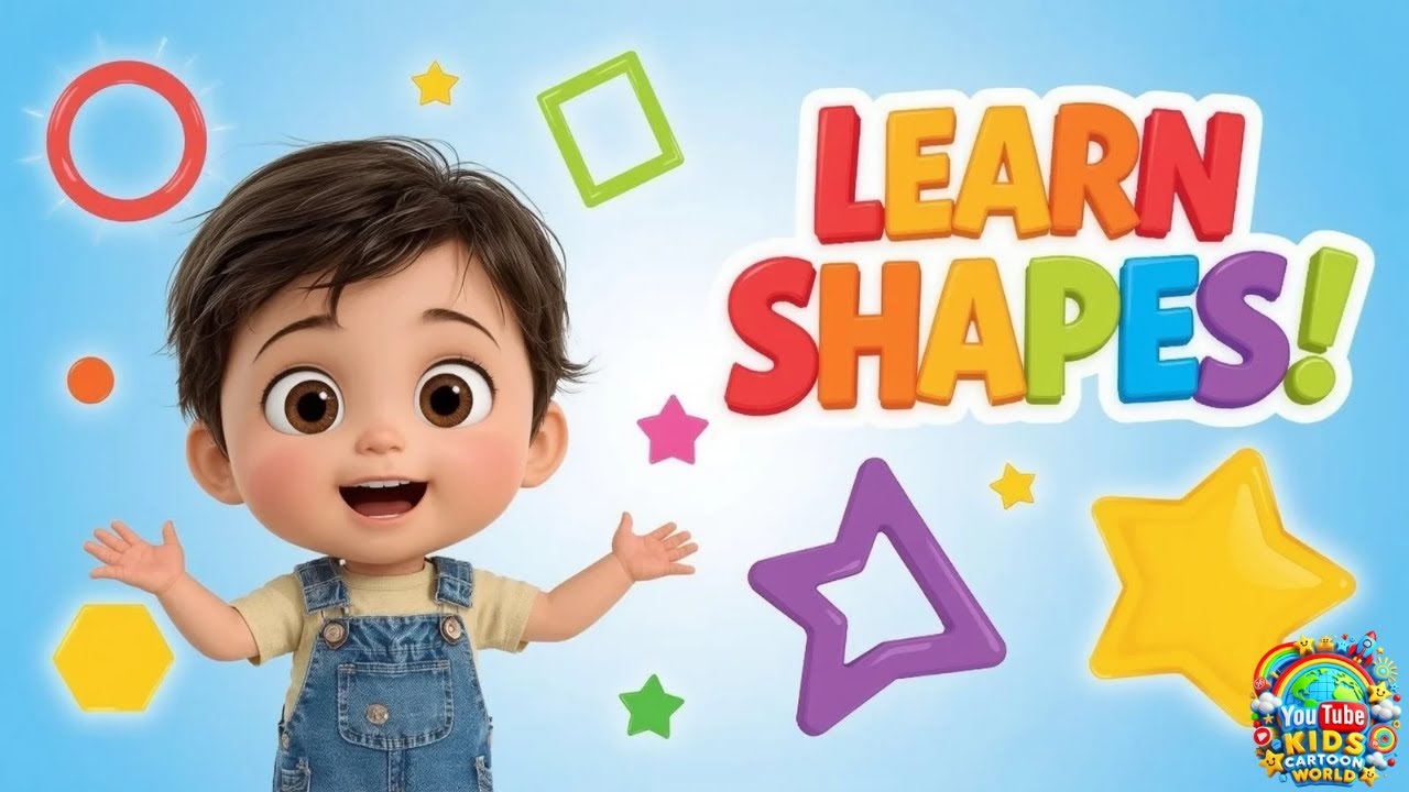 Cartoon Videos for Kids | Shapes Learning Song 3D #Animated Educational ...