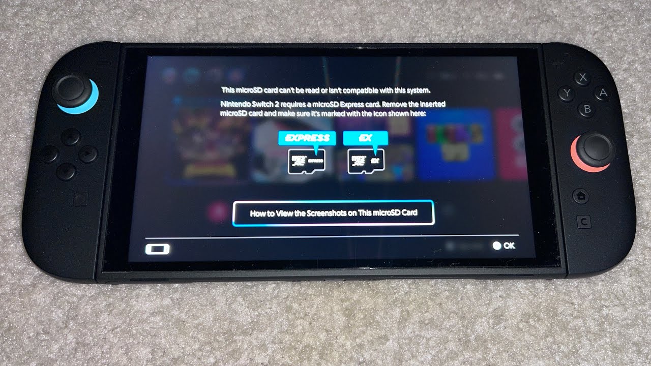 Regular SD card in switch 2 - YouTube