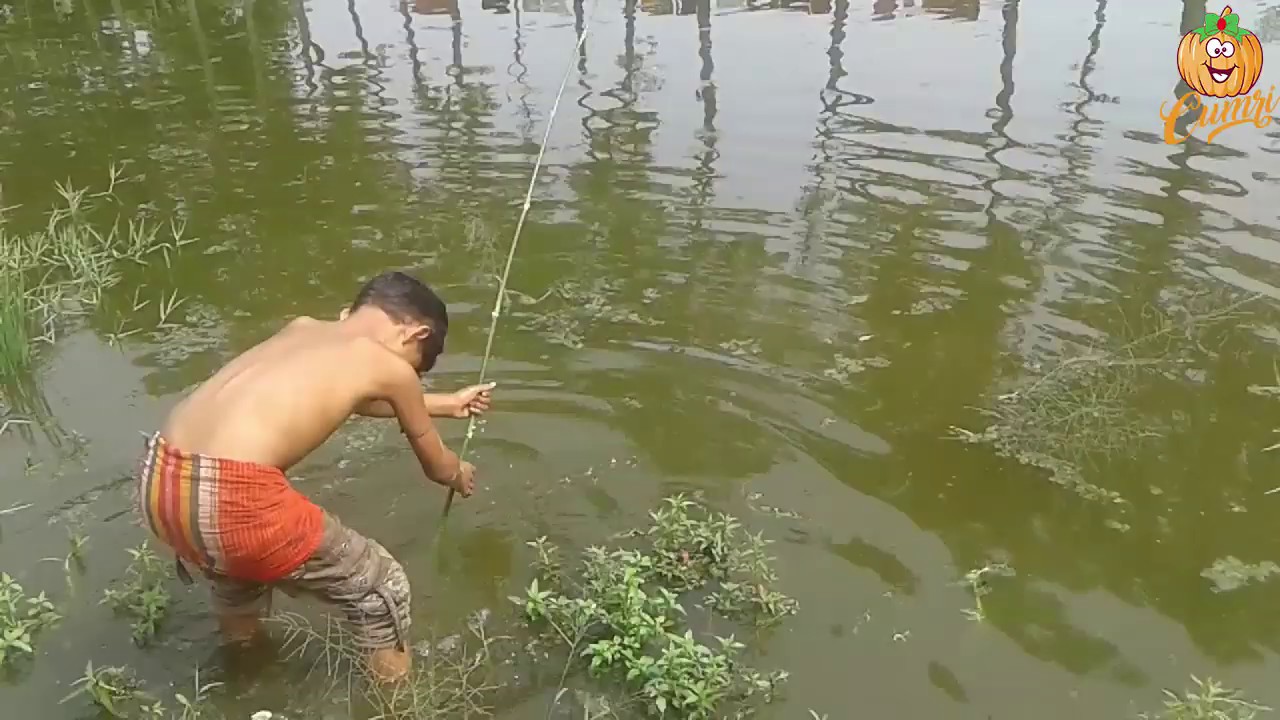 Best Fishing Video | Kids Catching Fish with Hook | New Way for ...