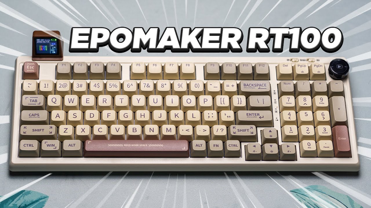 This Budget Keyboard has a MINI-TV?! | Epomaker RT100 Review - YouTube
