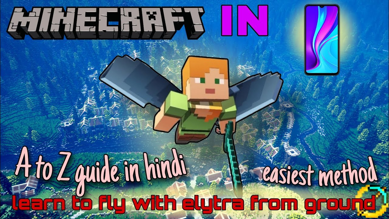 Minecraft PE: How To Use Elytra | How To Fly From Ground | Mcpe ...