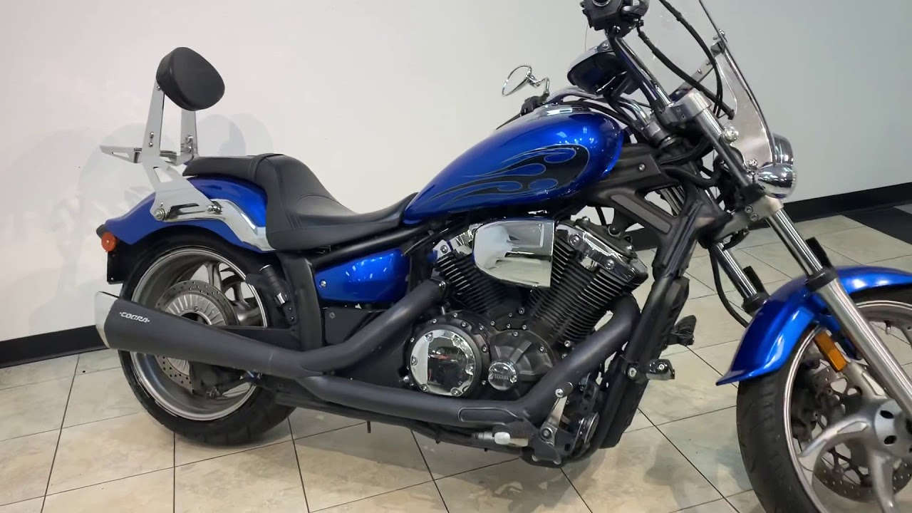 2011 Yamaha Stryker Cruiser -Impact Blue Oshkosh WI - YouTube