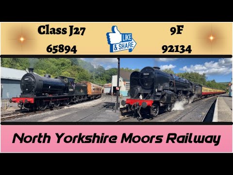 Steam Trains. 9F-92134 & Class J27-65894 on the North Yorkshire Moors ...