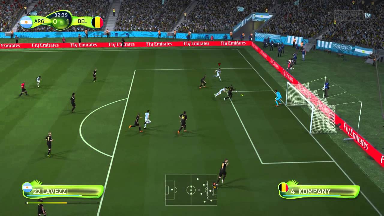 FIFA 14 World Cup Quarter-final: Argentina v Belgium - 1st Half - YouTube