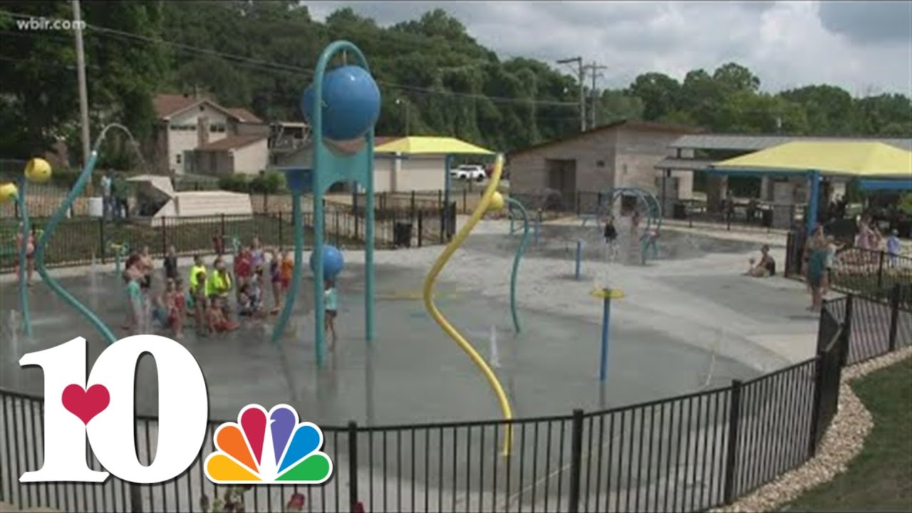 Here's a way to beat the heat: Lenoir City's new splash pad! - YouTube