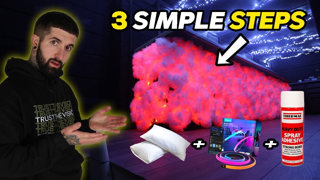 BUILD A LED CLOUD WALL TUTORIAL ON A BUDGET - 3 EASY STEPS - AMAZING ...