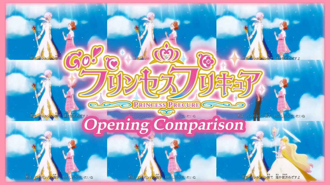 Go! Princess Precure Opening Side-by-Side Comparison - YouTube