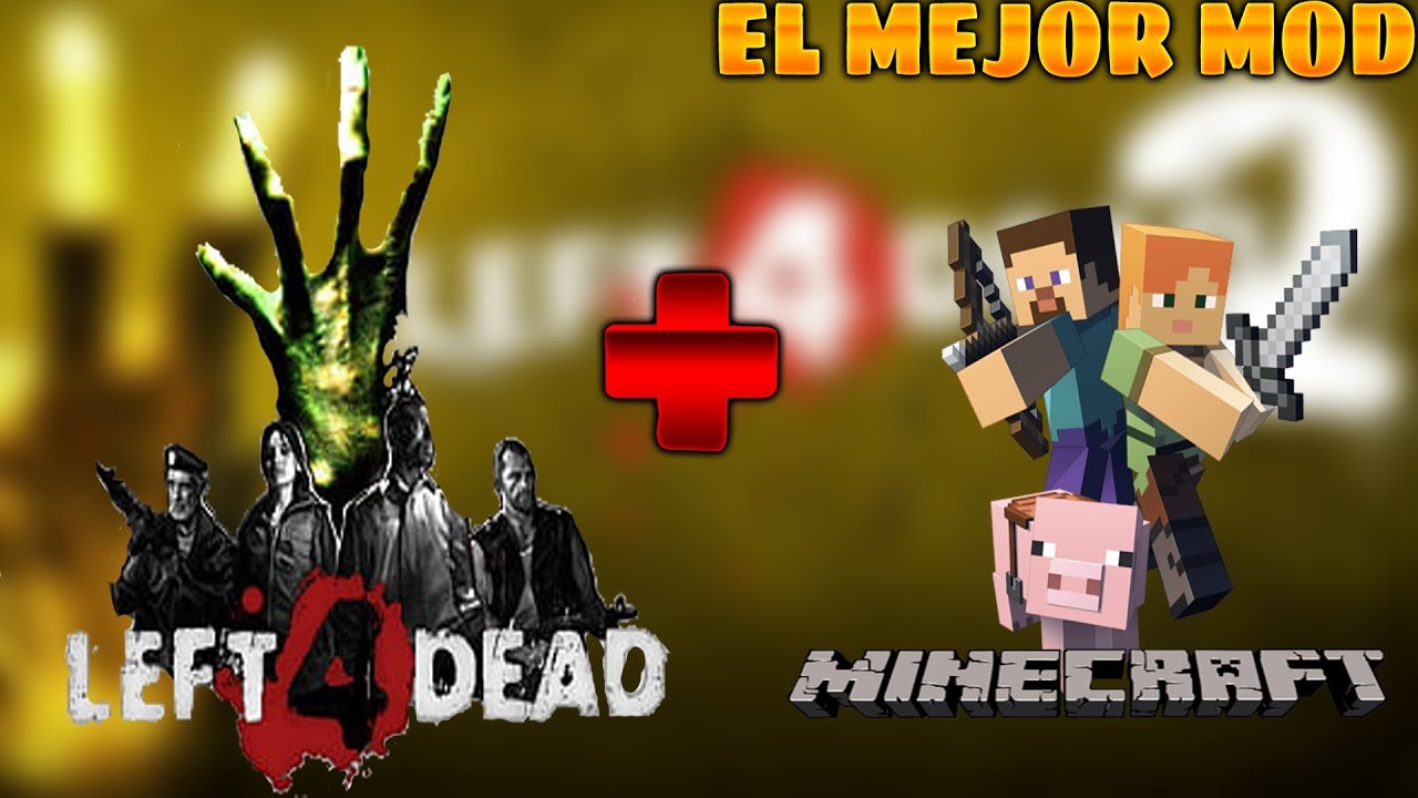 LEFT 4 DEAD 2 EN MINECRAFT - LEFT 4 MINE - MOD REVIW - YouTube