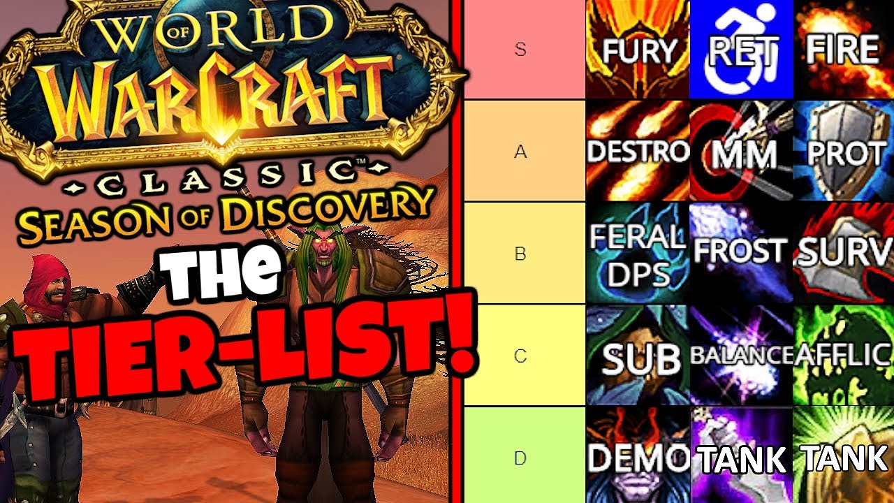 The Ultimate Season of Discovery TIER LIST - All Classes & Specs Ranked ...