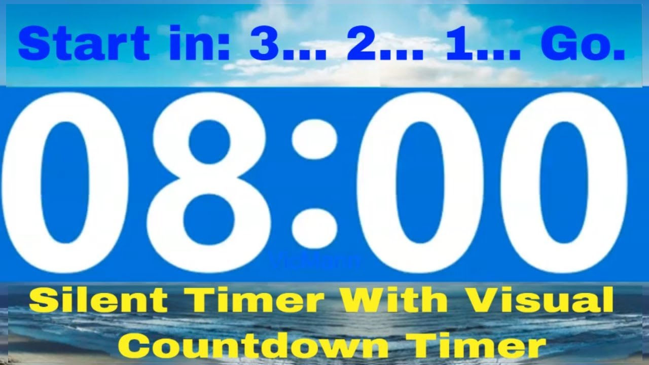 8 Minute Silent Countdown Timer No Music * NO ADS DURING TIMER * 3 ...