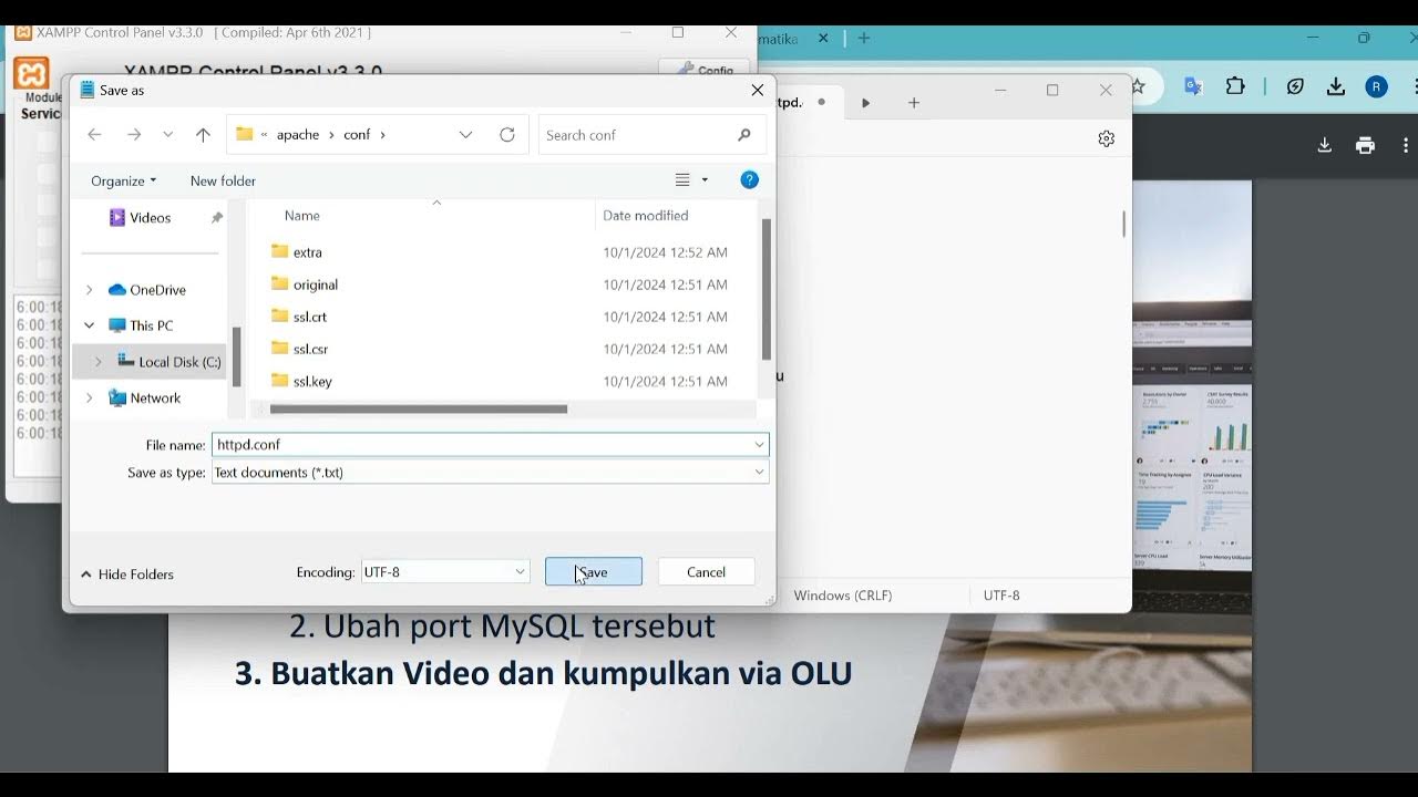 cara mengubah port apache dan mysql di xampp - YouTube