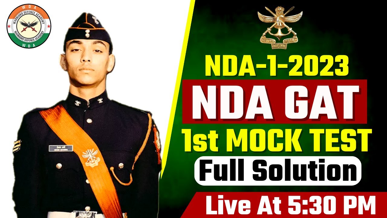 NDA-1-2023 | GAT 1st Full Mock Test Solution | Best NDA Coaching In ...