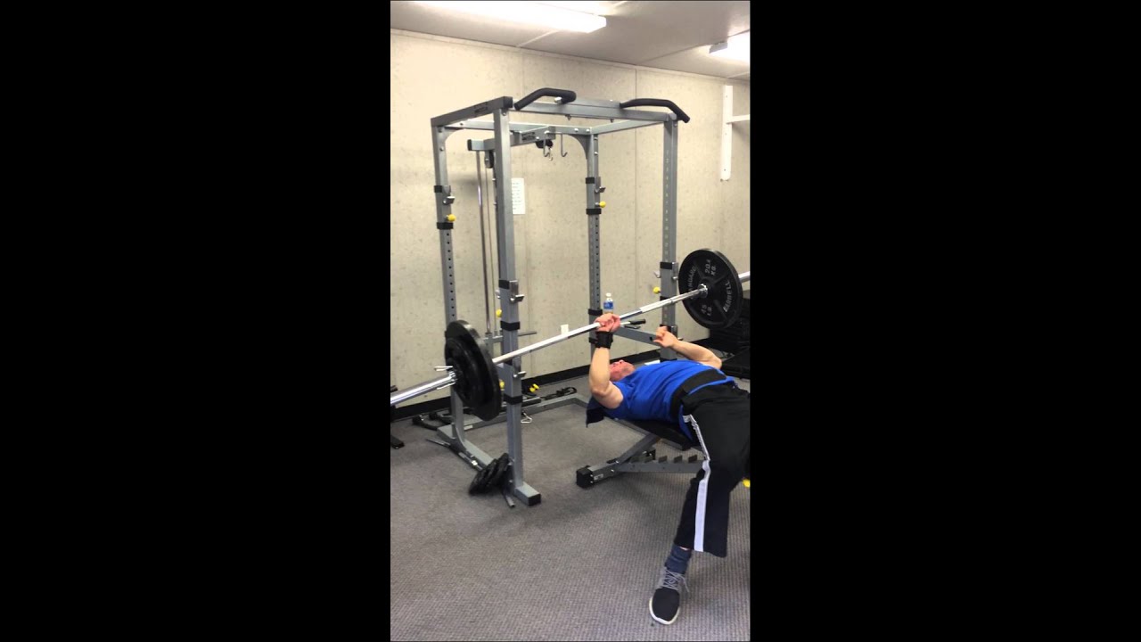 One arm Bench press 190 pounds - YouTube