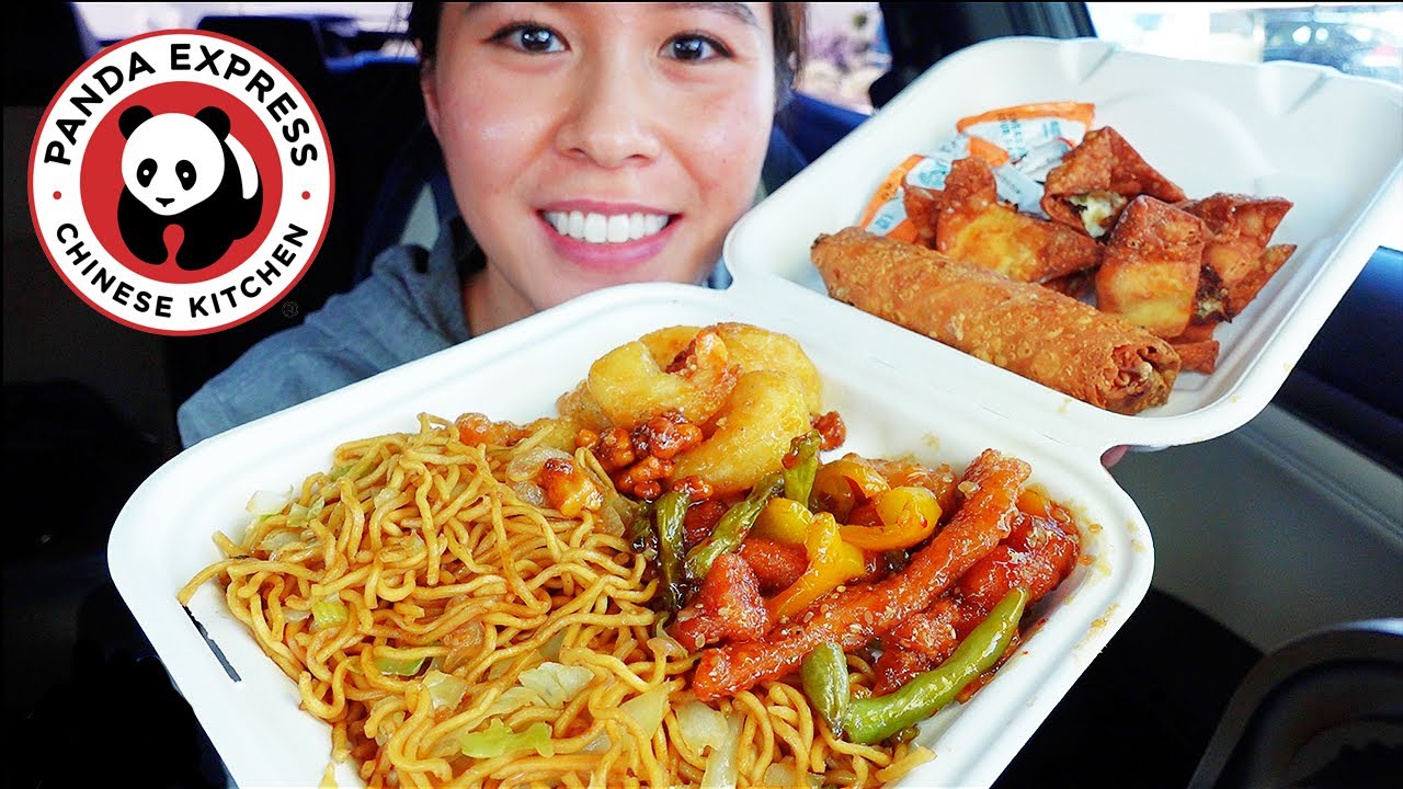 ASMR PANDA EXPRESS HONEY SESAME CHICKEN HONEY WALNUT SHRIMP CAR MUKBANG ...