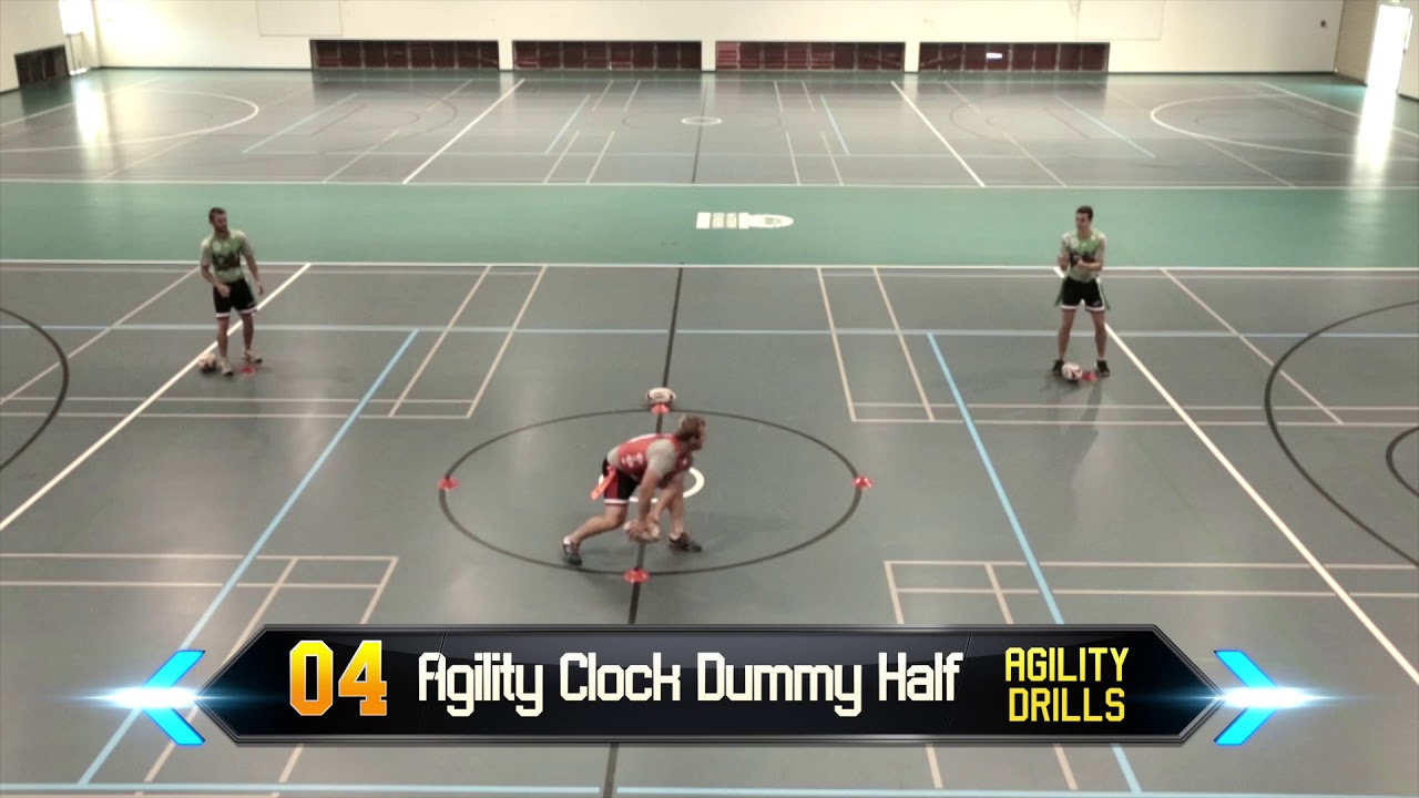 HOW TO OZTAG * AGILITY CLOCK DUMMY HALF * Attacking + Agility - YouTube