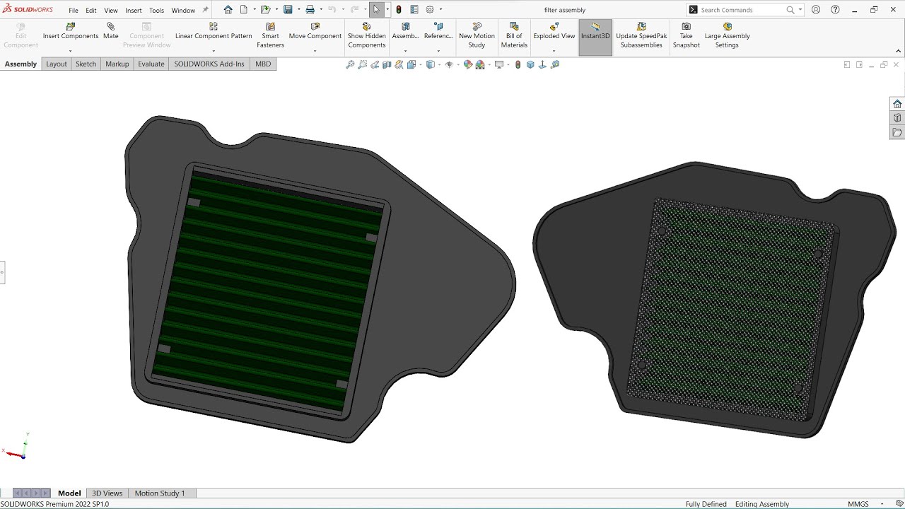 How To Design Splendor Bike Air filter in Solid works #solidworks # ...