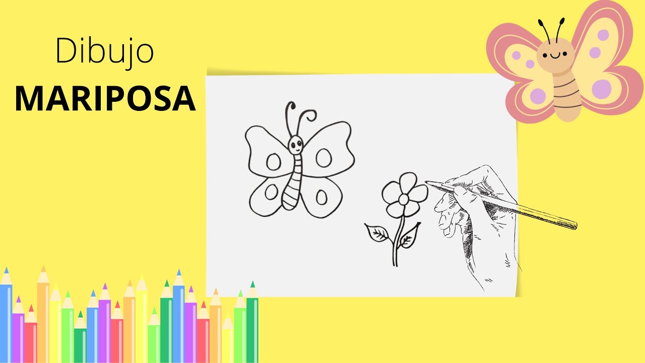Dibujos para niños - Como dibujar una Mariposa facil - Drawings easy ...