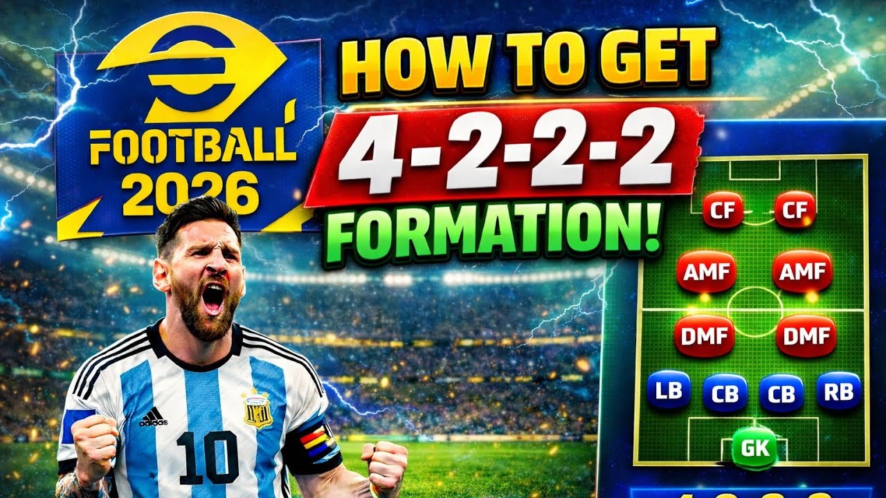 HOW TO GET 4222 LATEST FORMATION IN EFOOTBALL 2026 PLEASE WATCH THIS ...