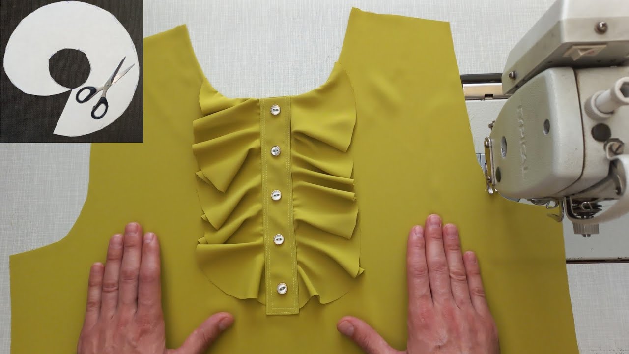 How to draw modeling of snail ruffles. With cutting and sewing - YouTube
