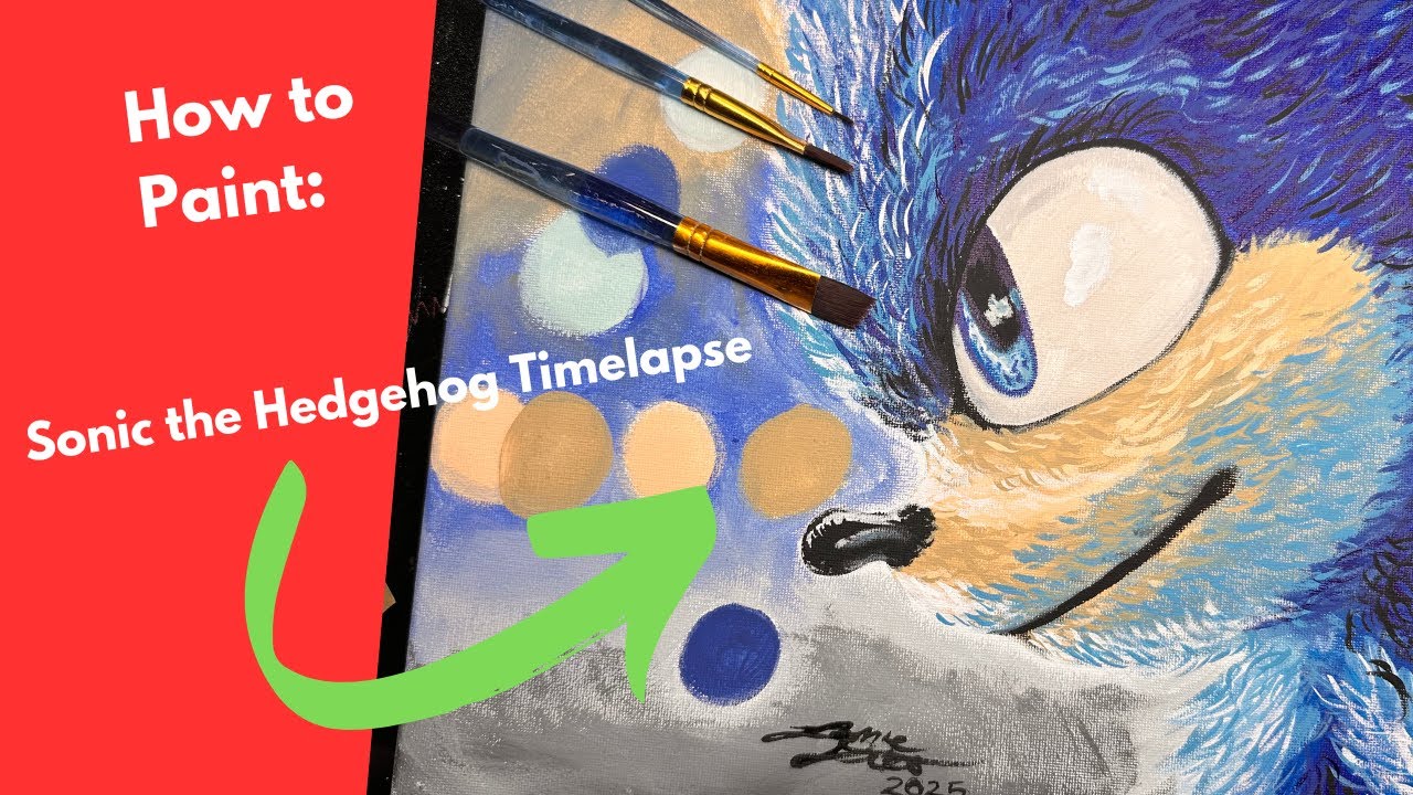 How to Paint! Sonic the Hedgehog Timelapse! #art #sonicthehedgehog # ...