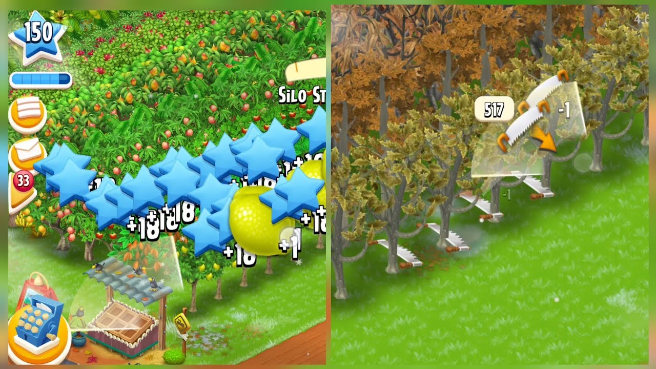 hay day harvesting all tree and remove level 150 - YouTube