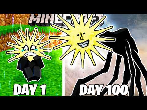 I Survived 100 Days as SUNMAN in Minecraft!