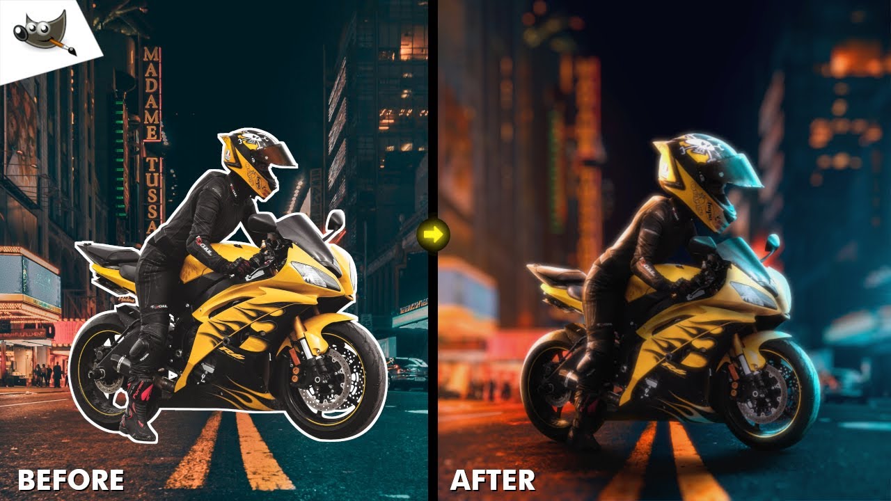 cara membuat miniatur sepeda motor di aplikasi GIMP | Gimp Tutorial ...