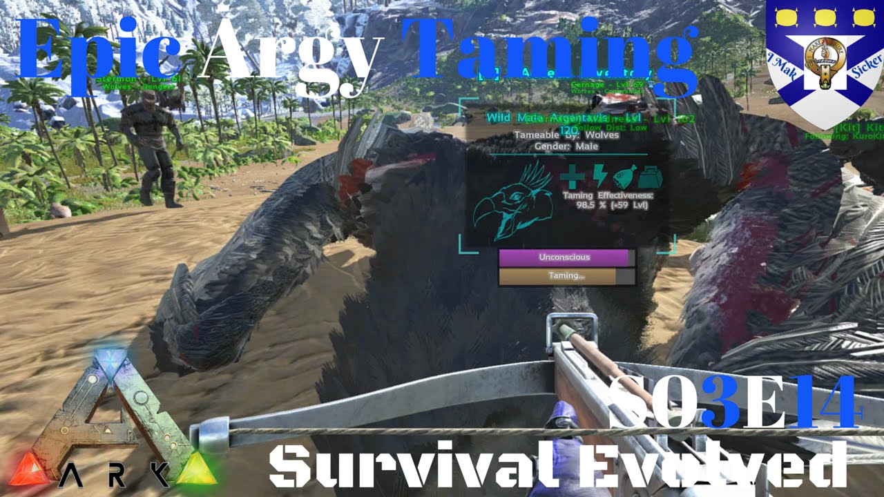 Ark Survival Evolved S03E14 "Epic Argy Taming" -Multiplayer "Let's Play ...