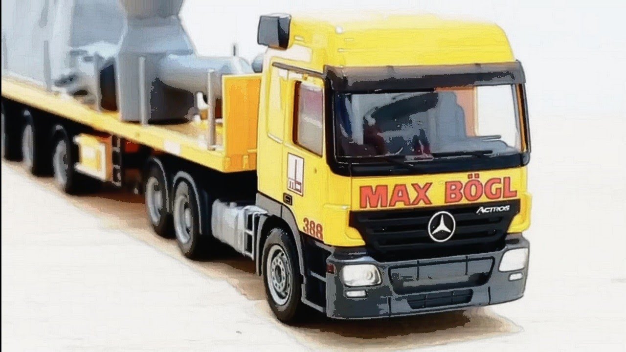 Herpa MB Actros- Nooteboom MAX BOGL 1:87 H0 - YouTube