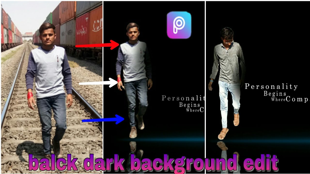 Classic Dark Background Editing// Picsart Dark Black Tone Effect ...