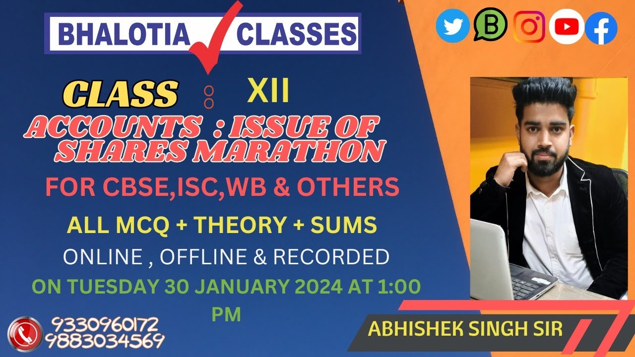 CLASS XII ACCOUNTS ISSUE OF SHARES MARATHON ALL MCQ THEORY SUMS class-xii-accounts-issue-of-shares-marathon-all-mcq-theory-sums