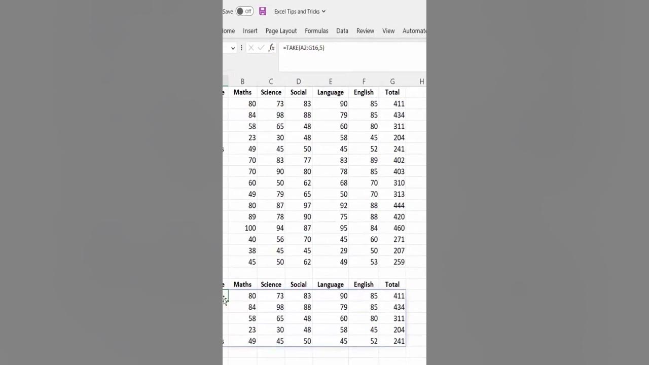 How to Use the TAKE Function in Excel - YouTube
