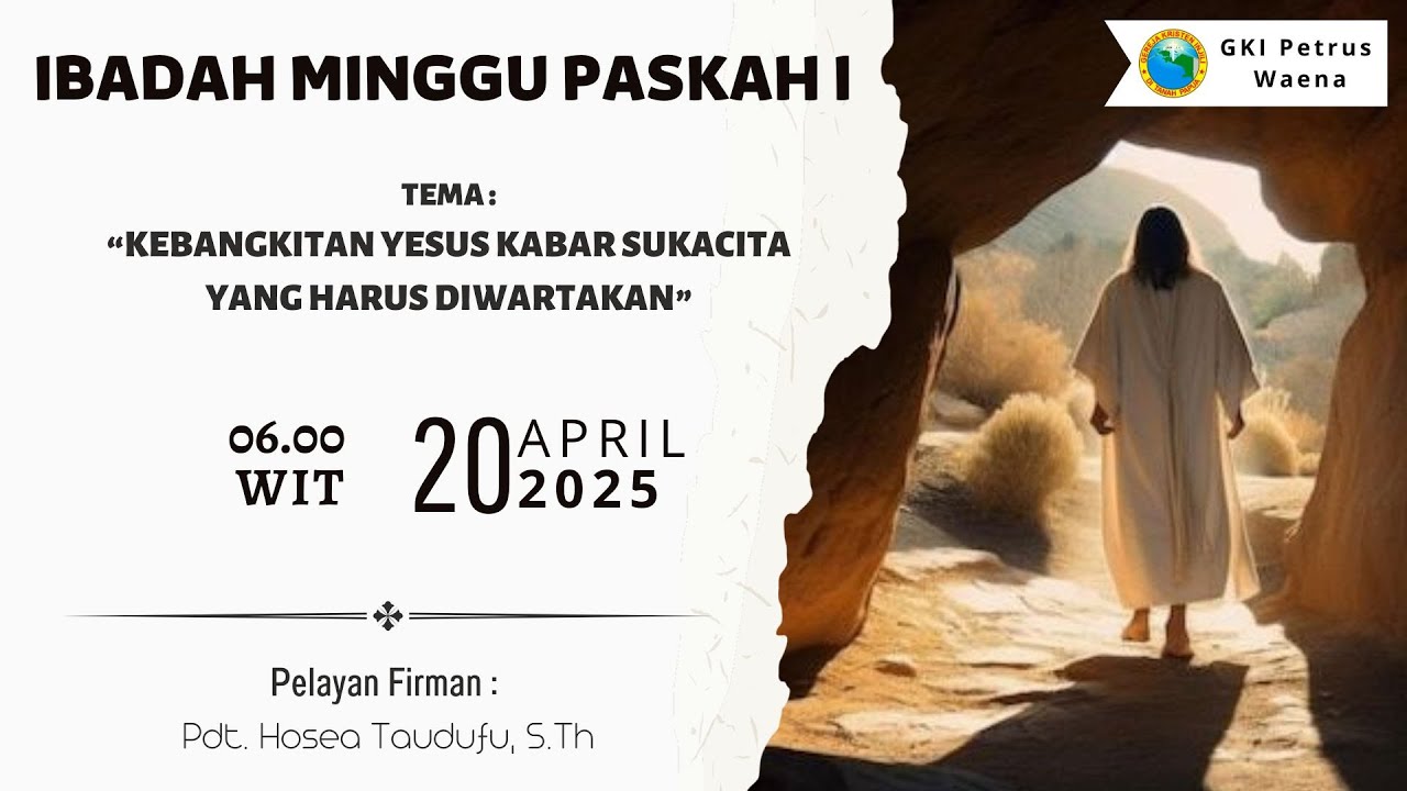 IBADAH FAJAR PASKAH JEMAAT GKI PETRUS WAENA - YouTube
