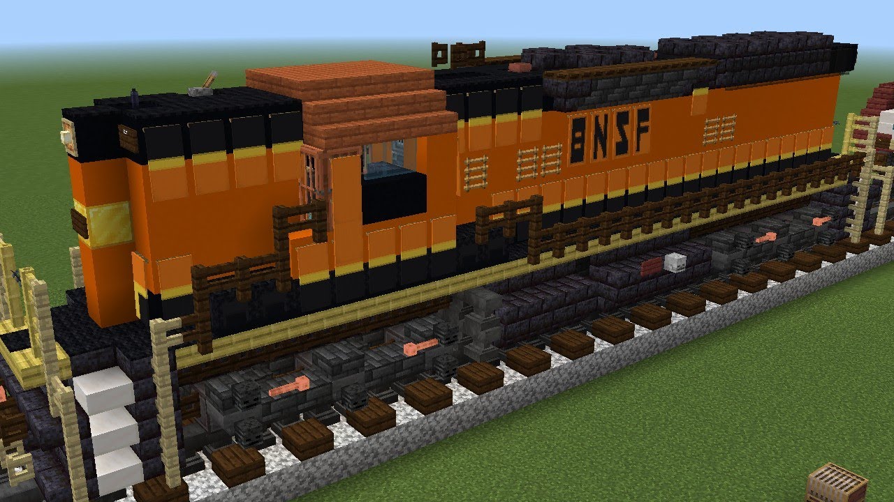 Minecrafting Tutorial - BNSF SD9 Locomotive How to Build - YouTube