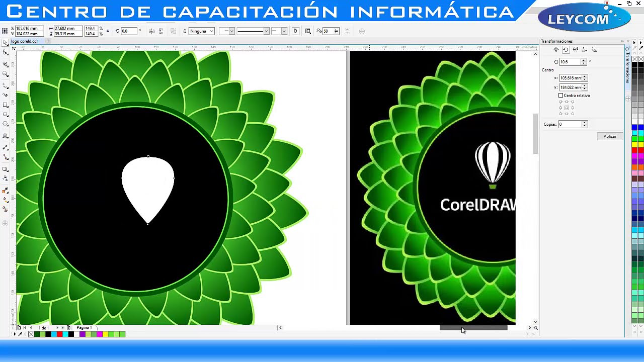 DIBUJAR EL LOGO DE COREL2018 EN COREL DRAW - YouTube