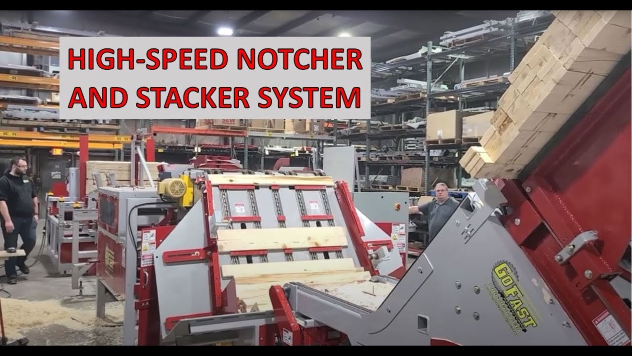 High Speed Double Head Notcher and Stacker Line with Infeed Tilt Hoist ...