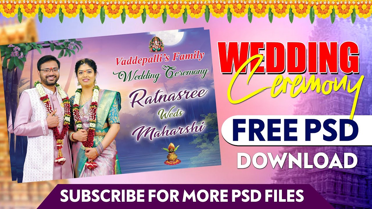 Wedding Ceremony Poster Design Couples Design || #marriageflex #2025 ...
