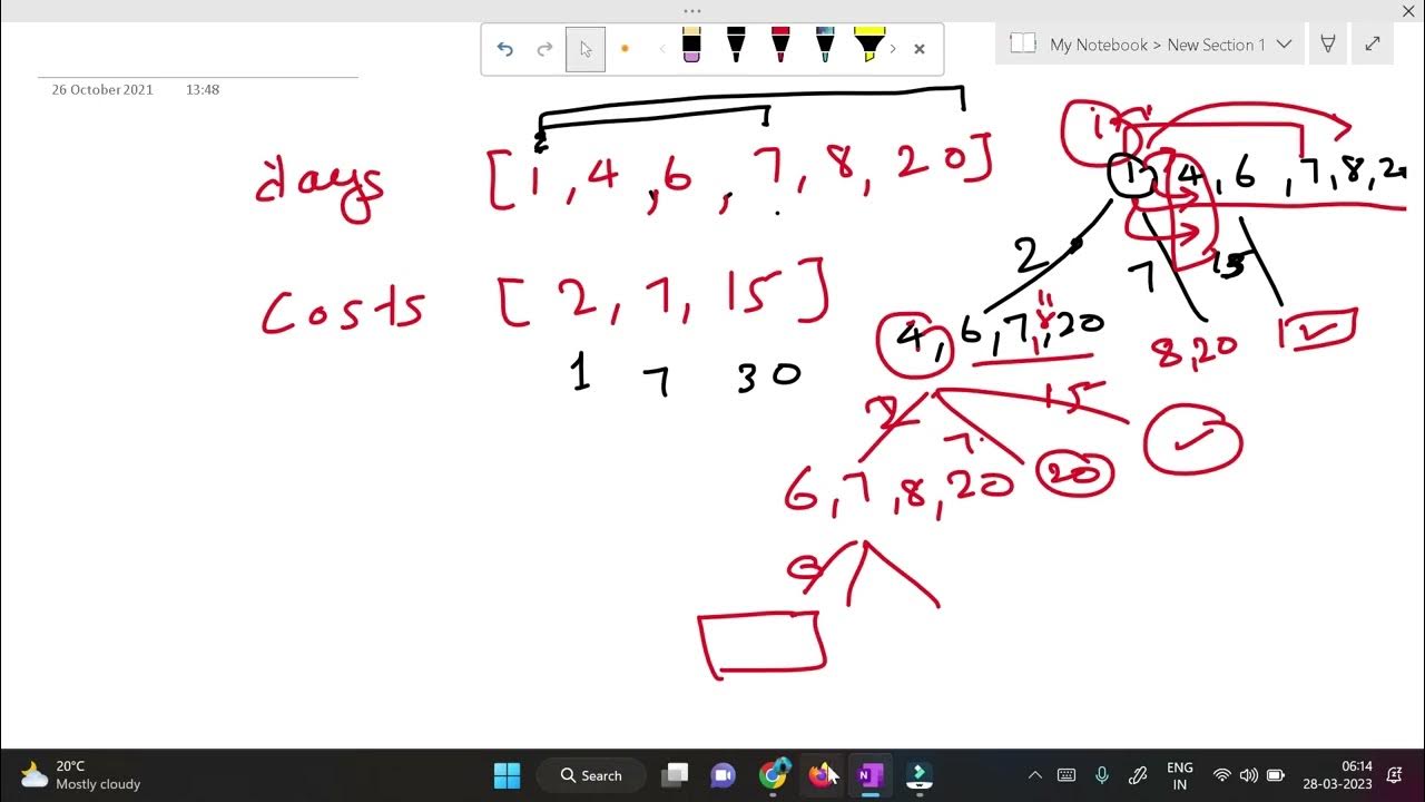 983.|| Minimum Cost For Tickets || in hindi || daily leetcode challenges - YouTube